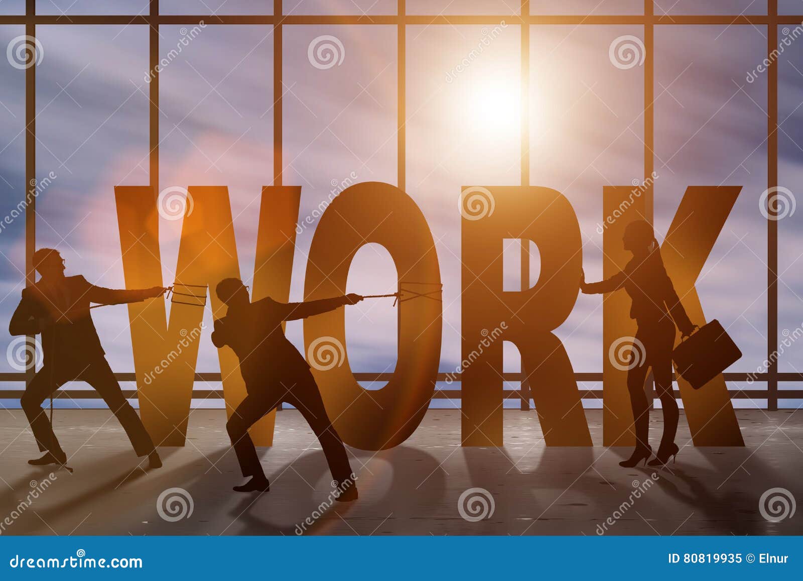 The Business Concept of Hard Work Stock Illustration - Illustration of ...