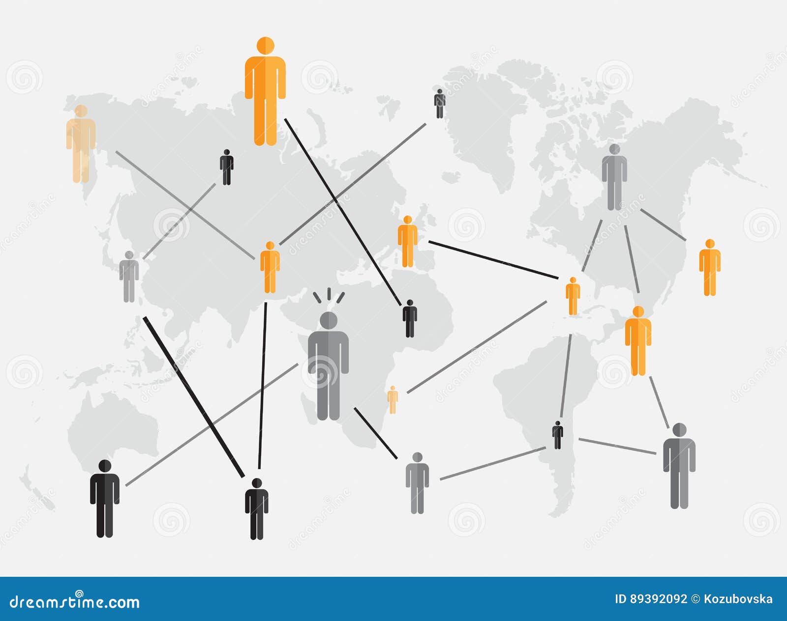 Business Concept Human. Map World Background Stock Vector ...