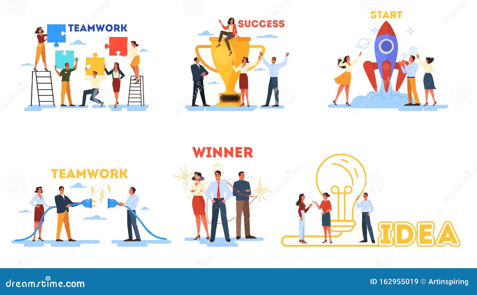 Business Concept. Idea of Strategy and Achievement in Teamwork Stock ...