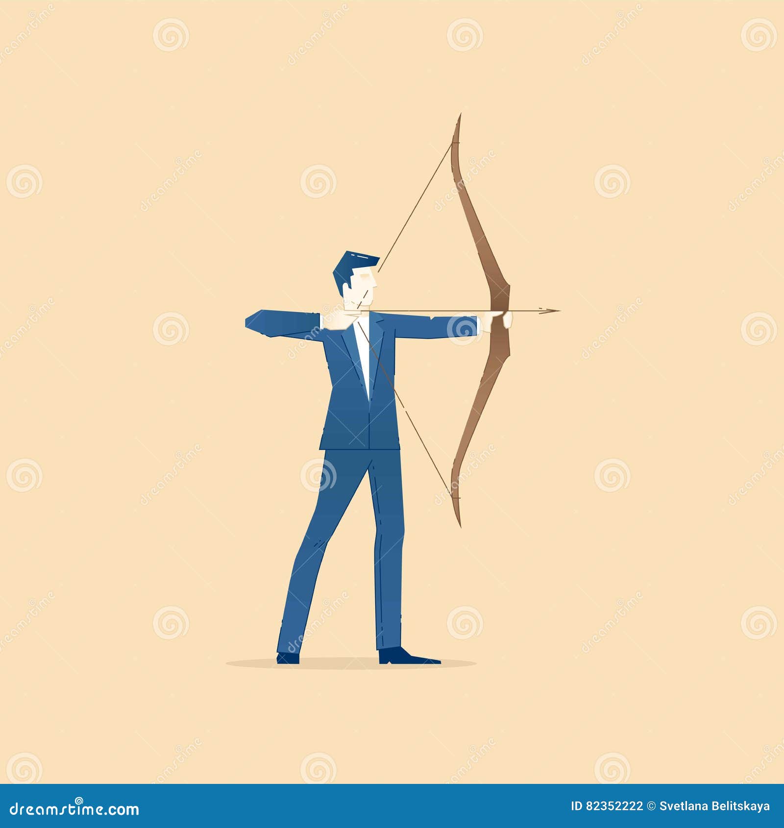 Business Concept Illustration Of Businessman Stock Illustration