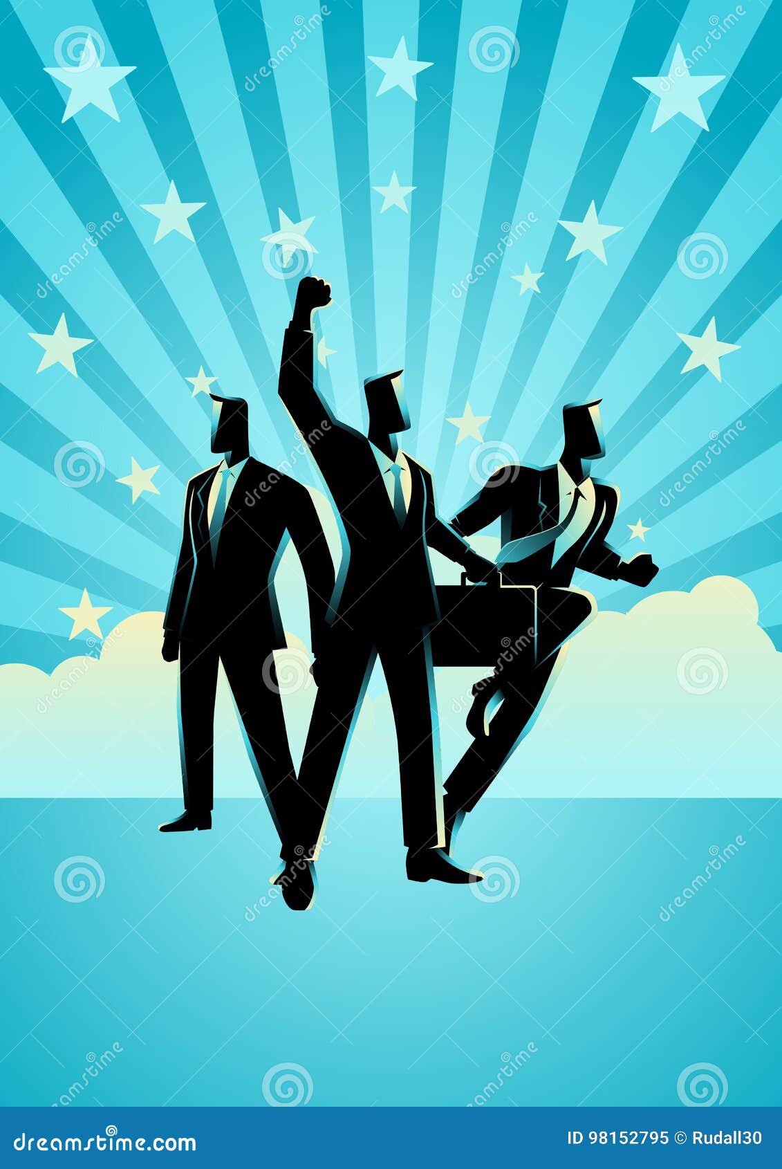 The Winning Team stock vector. Illustration of business - 98152795