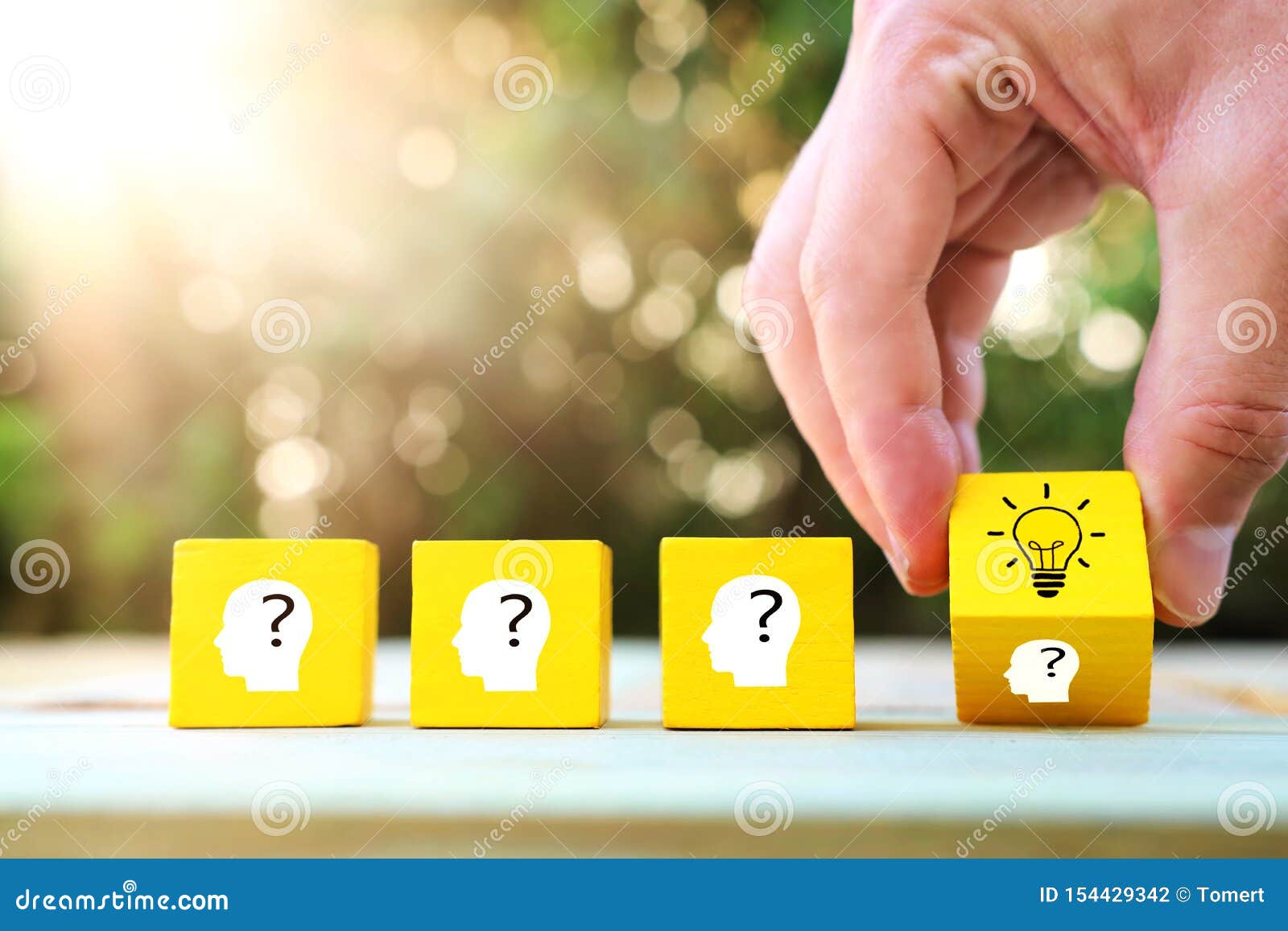 Business Concept Image of Revealing an Idea, Finding the Right Solution ... Business Concept Image of Revealing an Idea, Finding the Right Solution ...