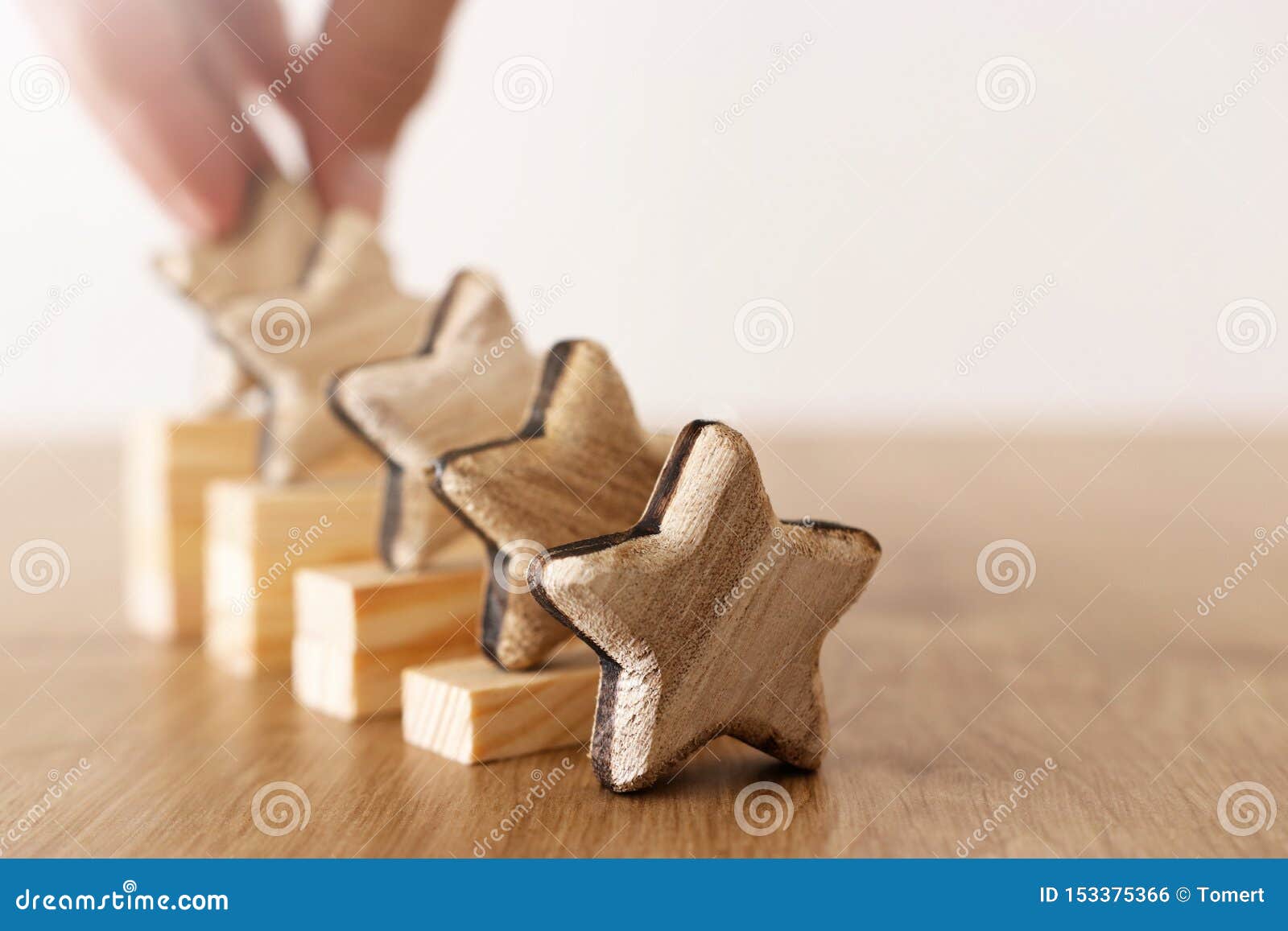 Business Concept Image of Setting a Five Star Goal. Increase Rating or ...