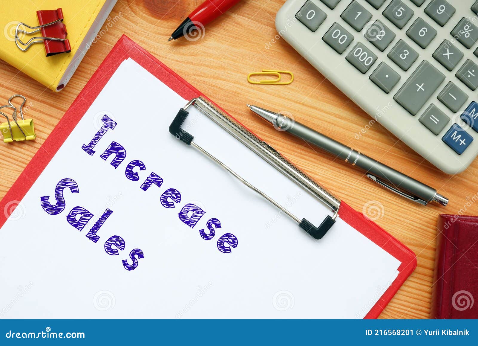 Business Concept about Increase Sales with Sign on the Page Stock Image ...