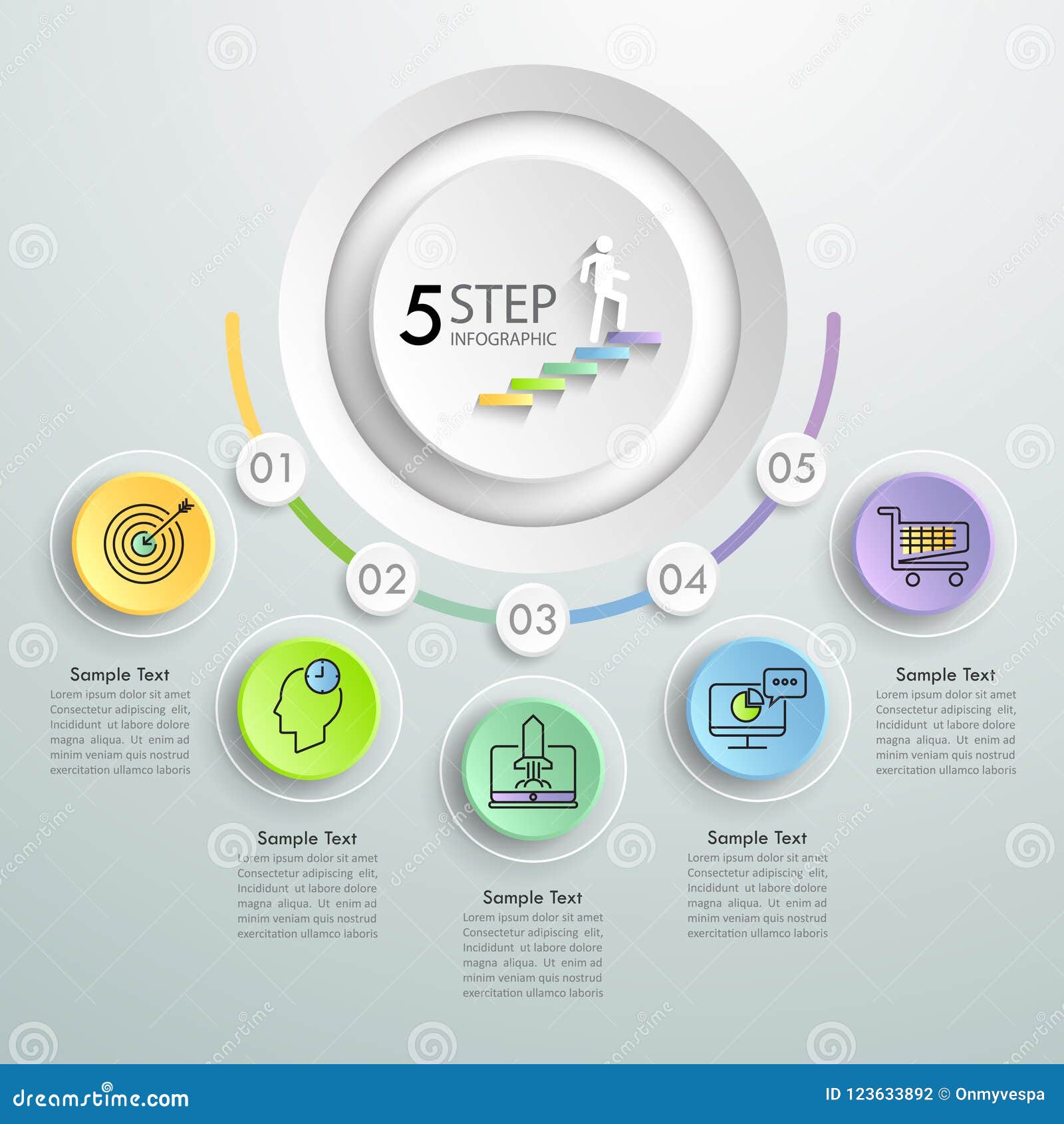 Business Concept Infographic Template 5 Steps Stock Vector ... Business Concept Infographic Template 5 Steps Stock Vector ...