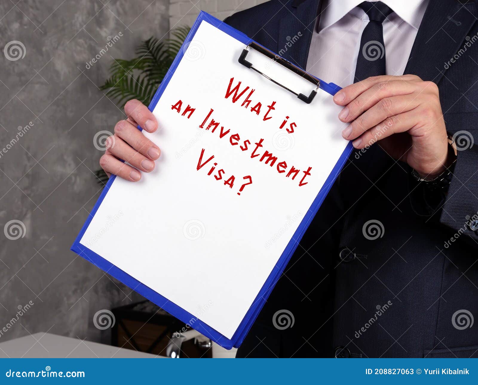 Business Concept about an Investment Visa? with Phrase on the Sheet ...