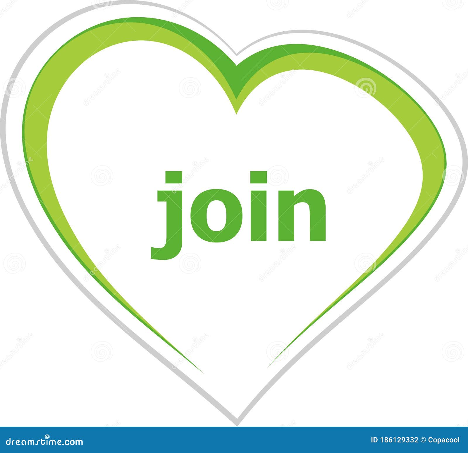 Business Concept, Join Word on Love Heart Stock Illustration ...