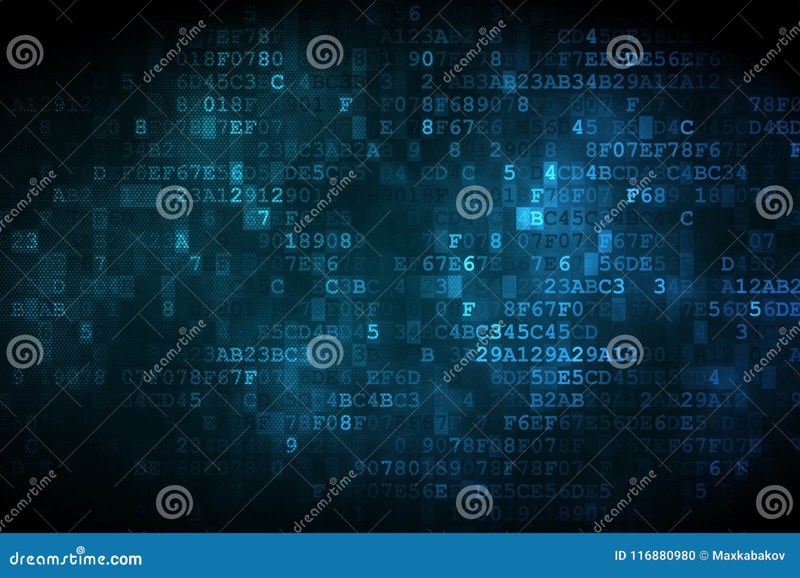 Business Concept: Light Bulb on Digital Background Stock Illustration ...