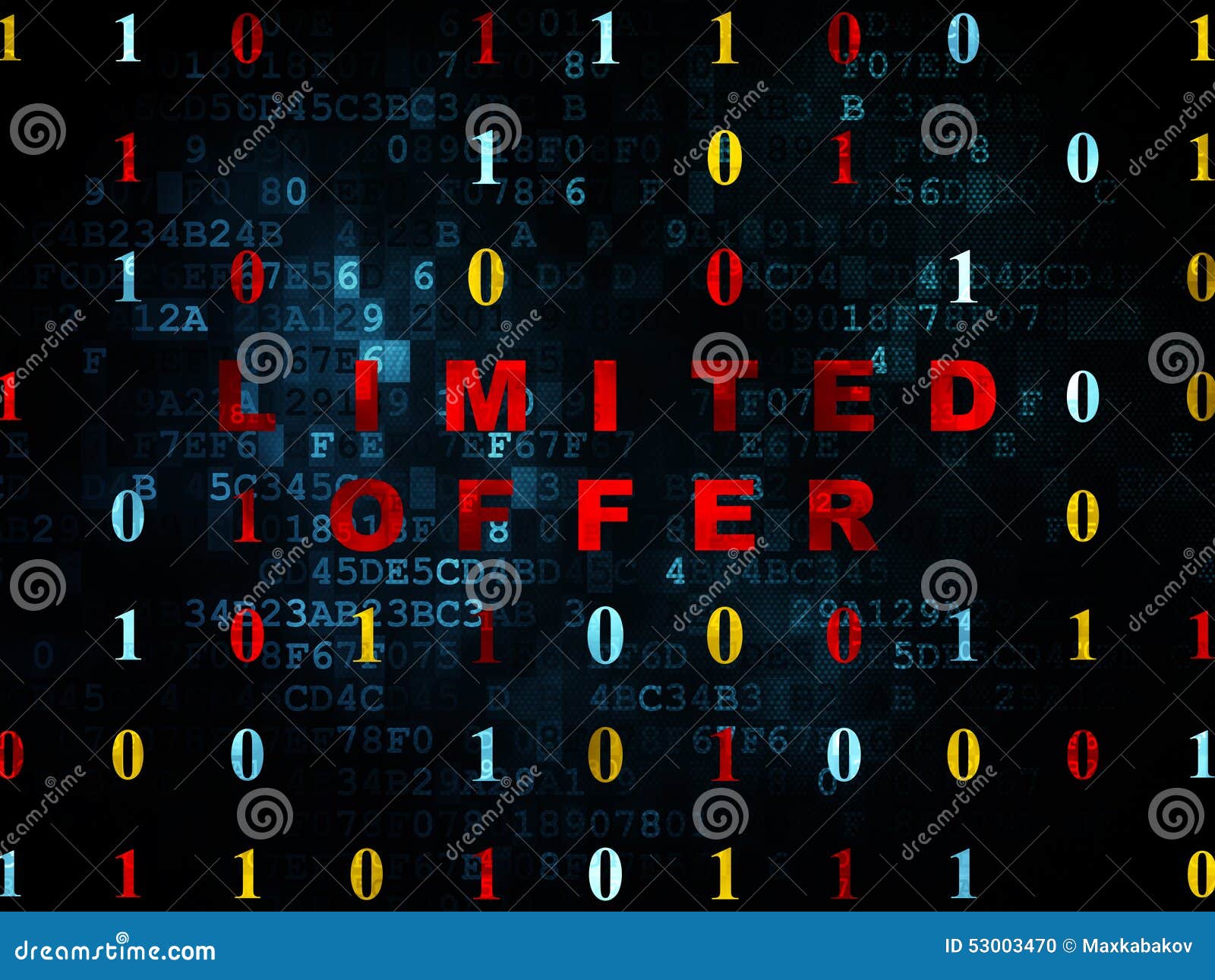 Business Concept: Limited Offer on Digital Stock Illustration ...