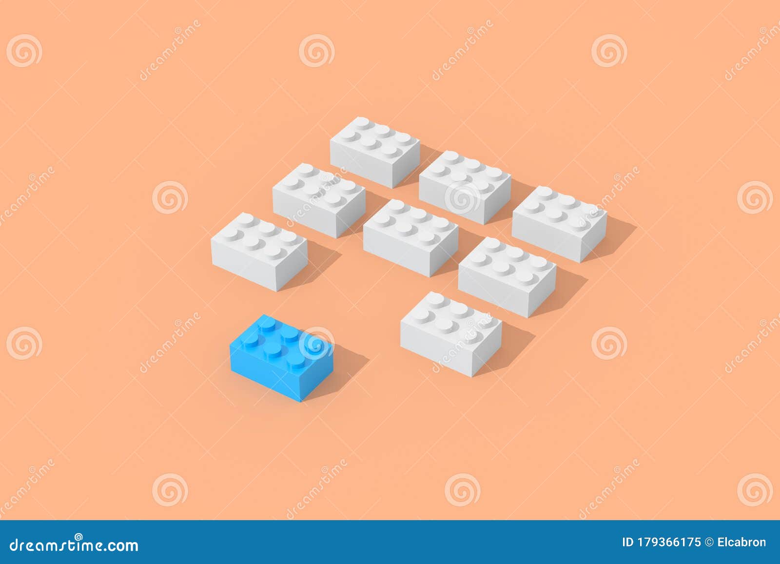 Business Concept Make of Building Blocks Stock Illustration ...