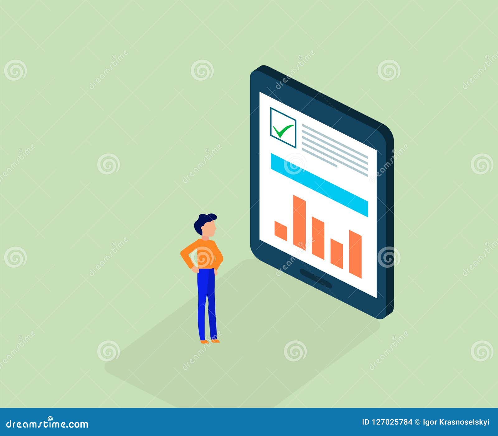 Business Concept. Man with Checklist on Clipboard and Draphic Stock ... Business Concept. Man with Checklist on Clipboard and Draphic Stock ...