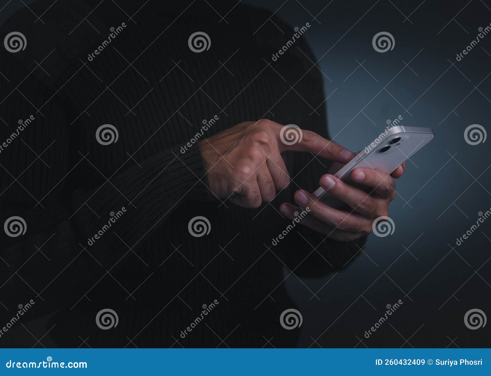 Business Concept. Man Hand Pressing on Smartphone Stock Image - Image ...