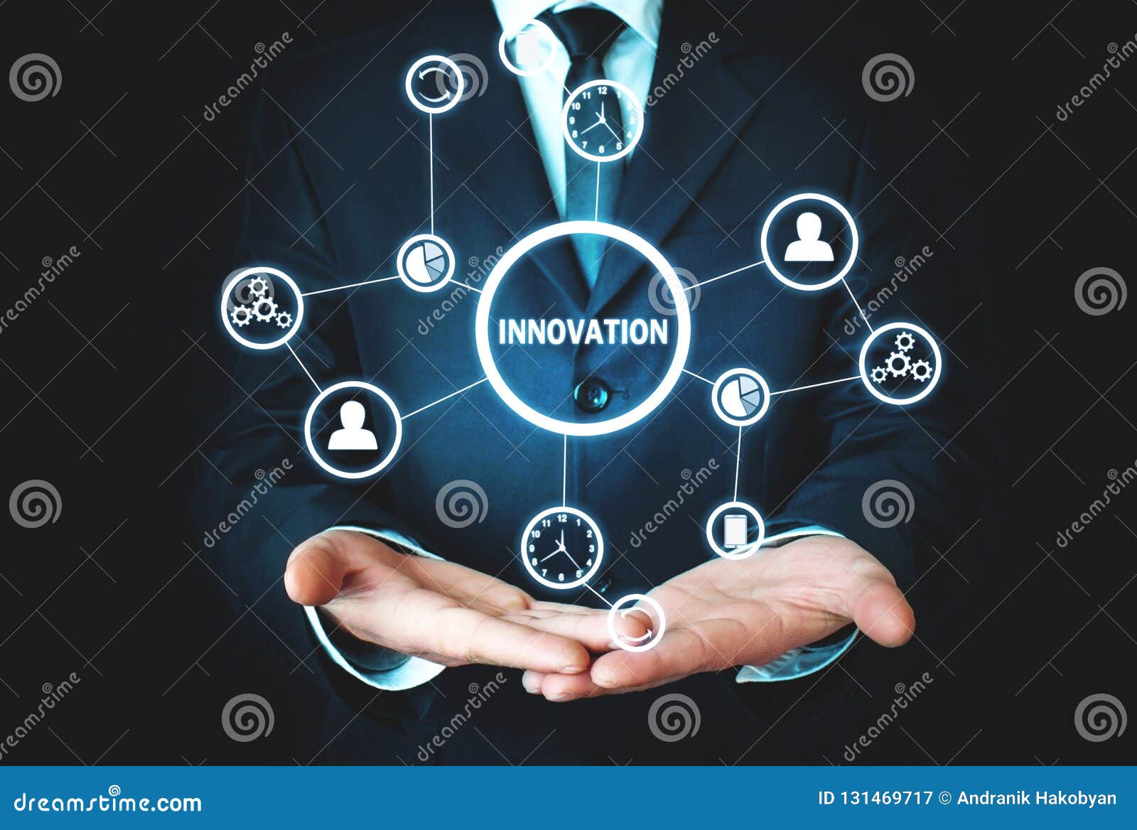 Business Concept. Man with Innovation Technology Stock Image - Image of ...