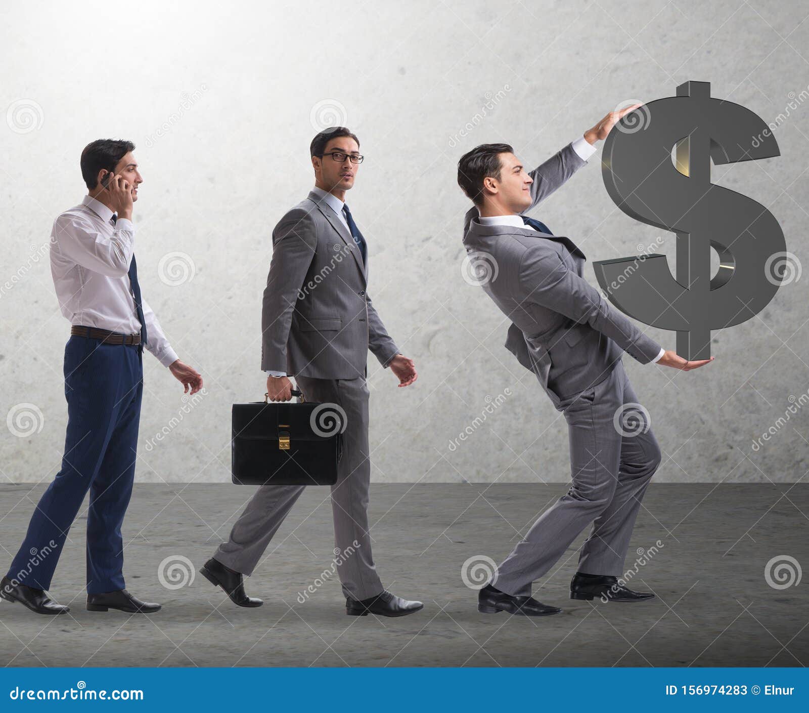 Business Concept with Man Progressing through Stages Stock Image ...