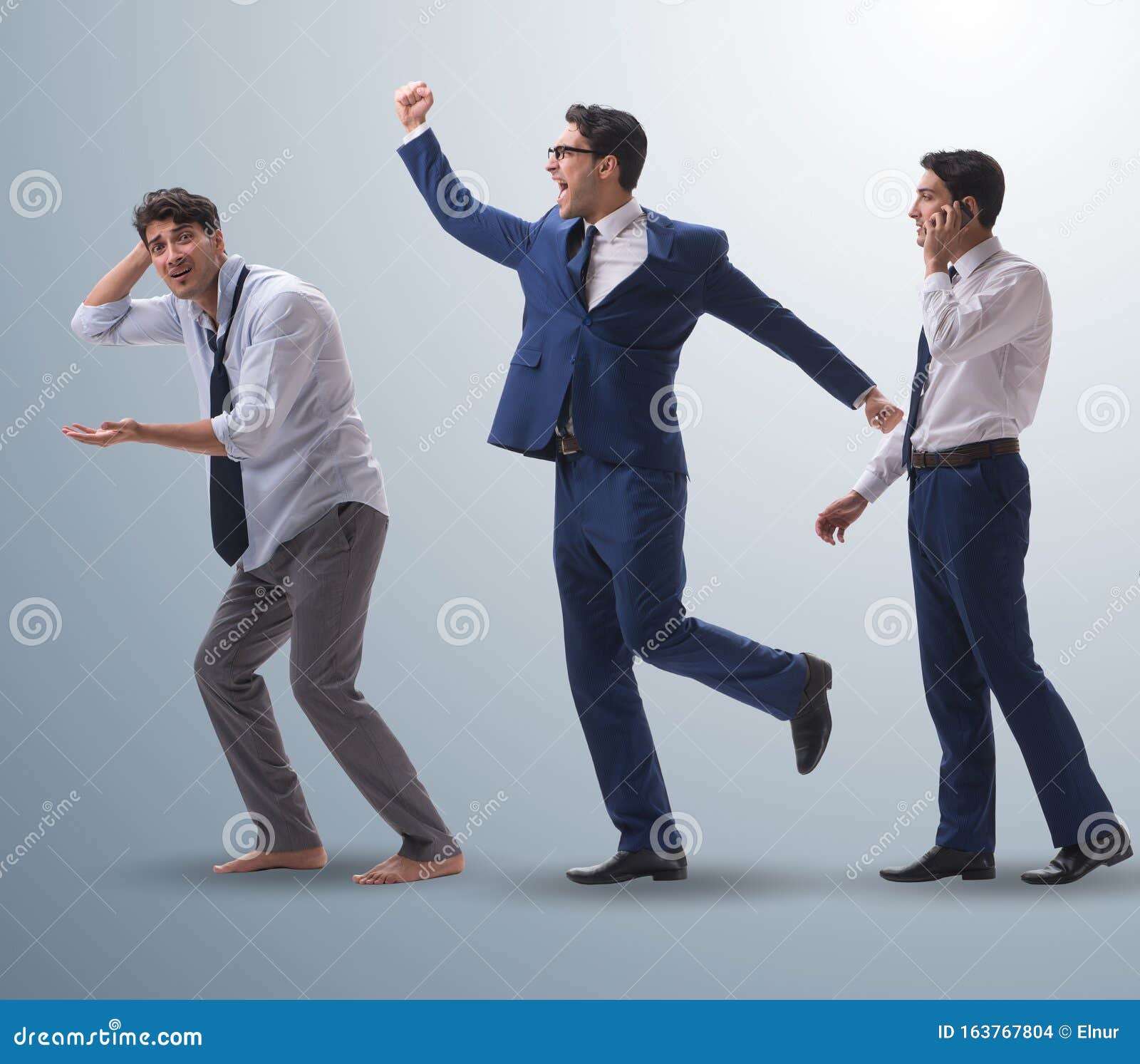 Business Concept with Man Progressing through Stages Stock Photo ...