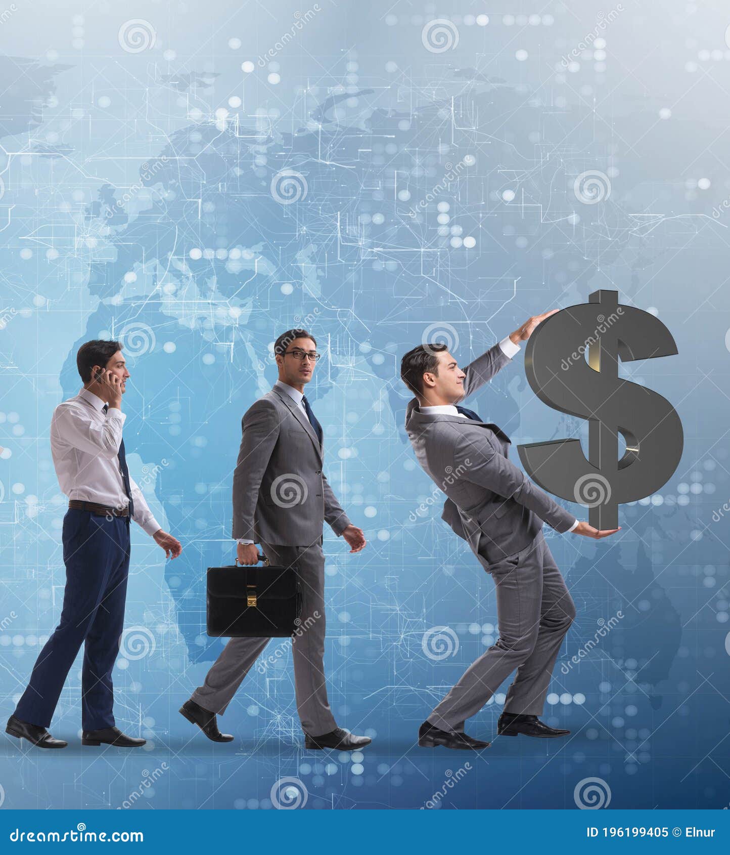 Business Concept with Man Progressing through Stages Stock Image ...