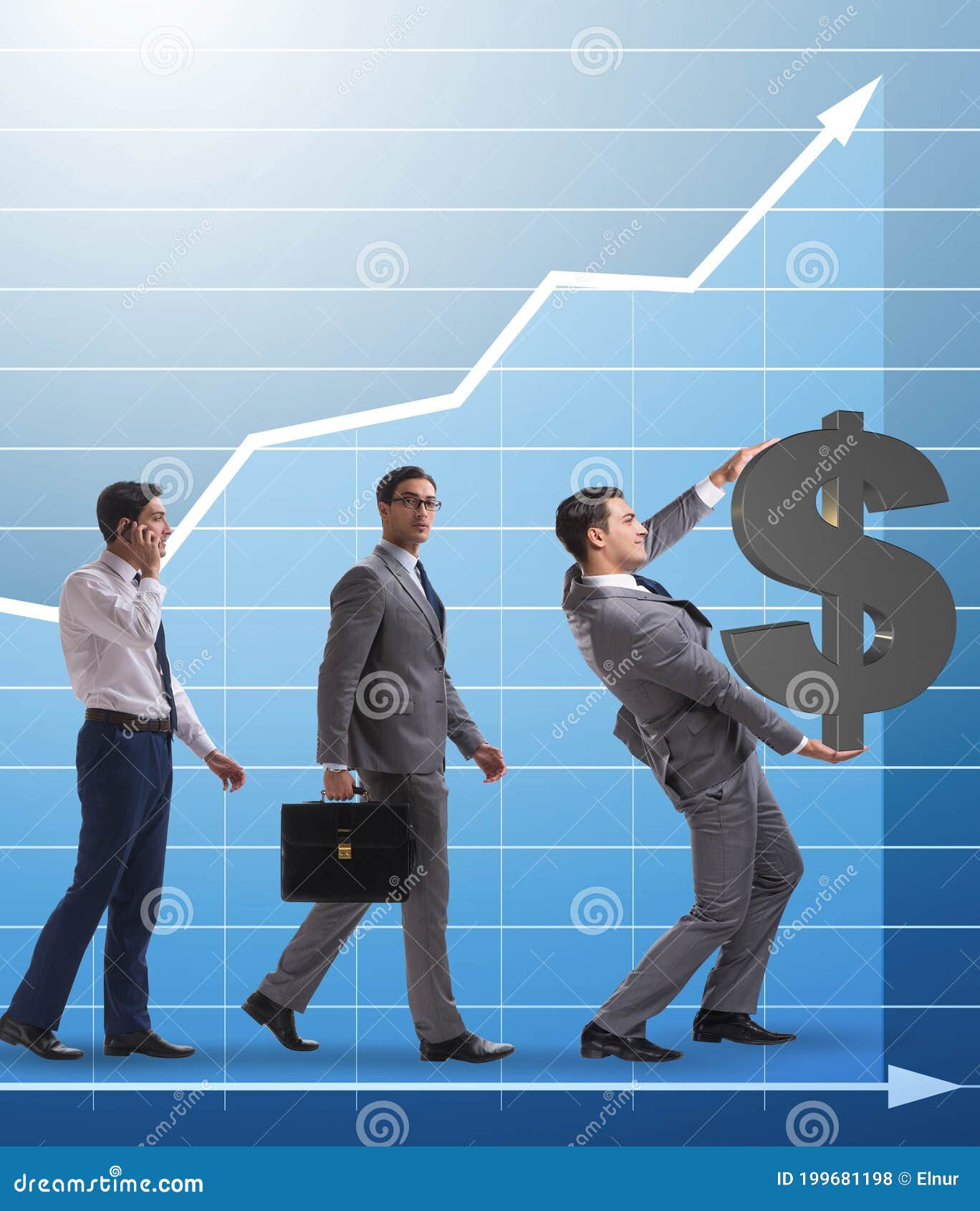 Business Concept with Man Progressing through Stages Stock Photo ...