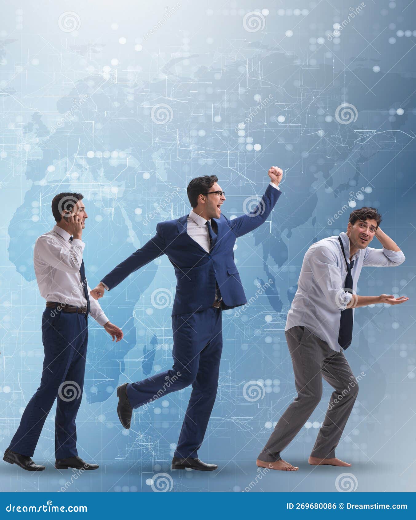 Business Concept with Man Progressing through Stages Stock Photo ...