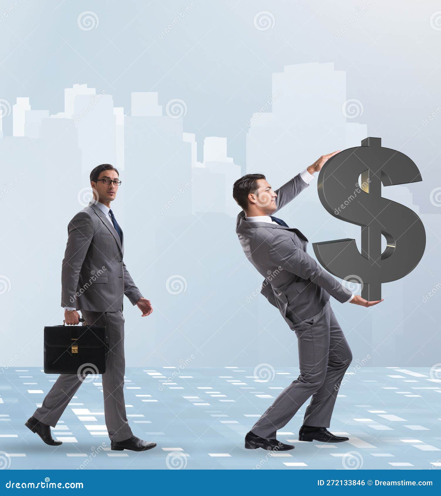 Business Concept with Man Progressing through Stages Stock Photo ...