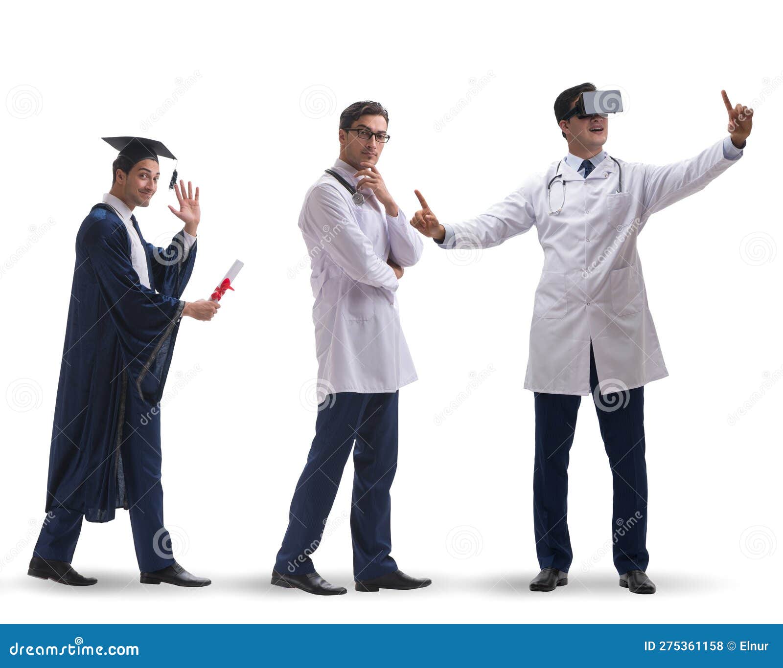 Business Concept with Man Progressing through Stages Stock Photo ...