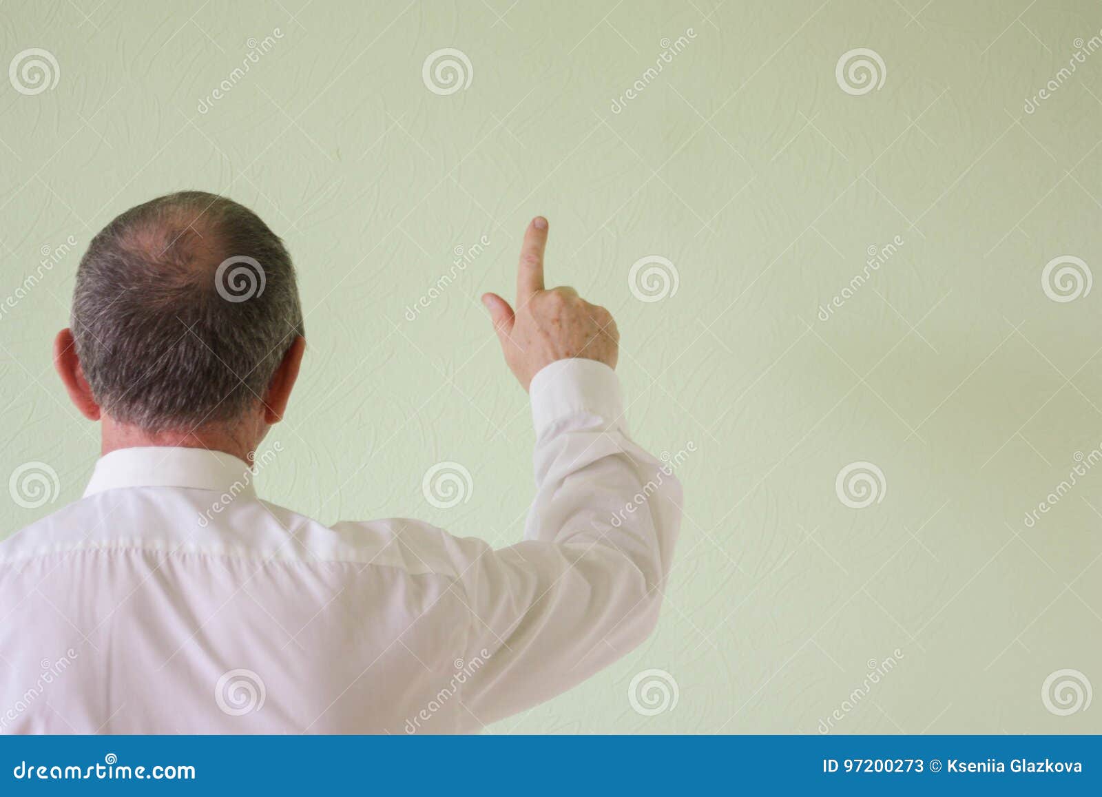 Business Concept. the Man`s Back is Pointing Stock Image - Image of ...