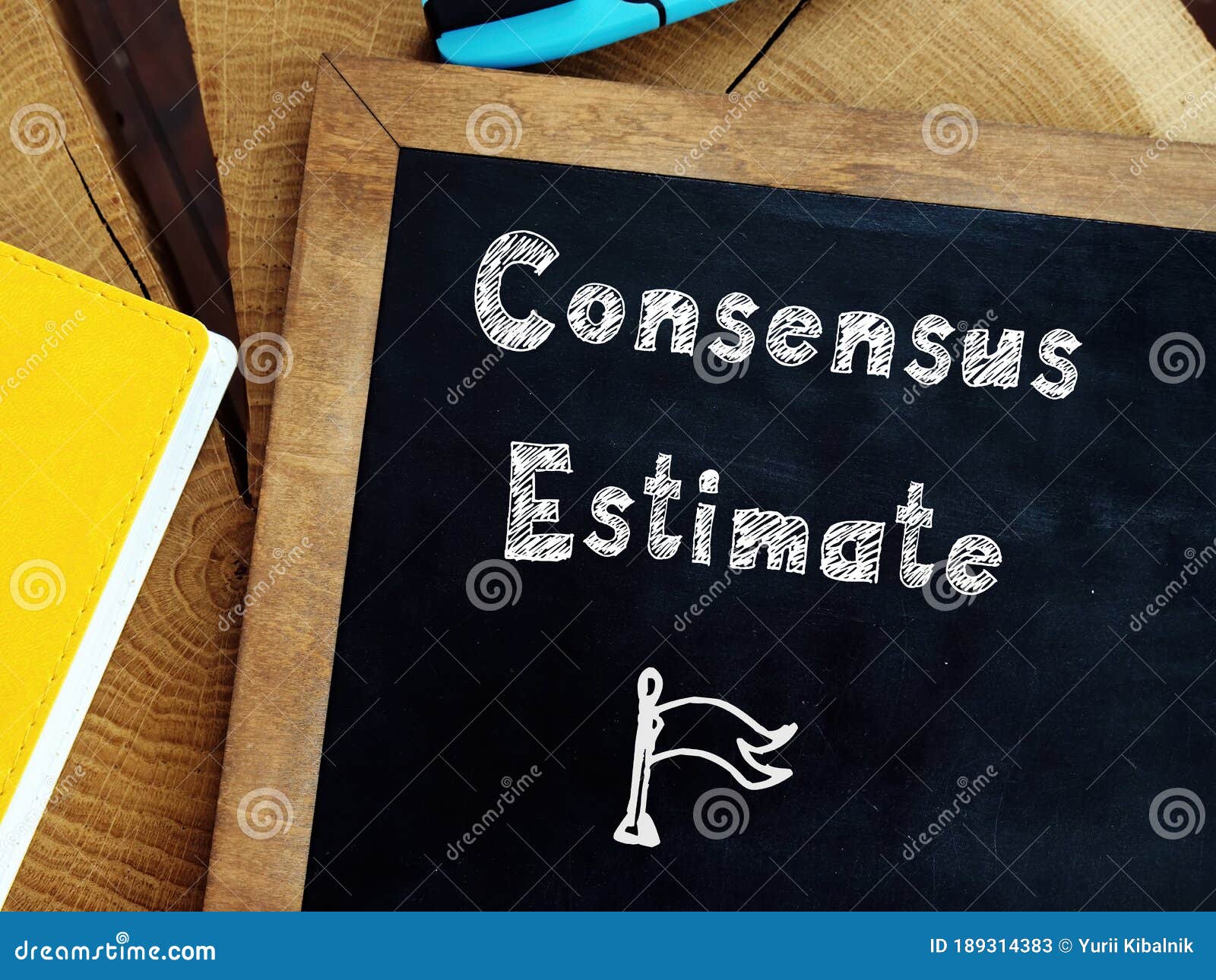 Business Concept Meaning Consensus Estimate with Inscription on the ...