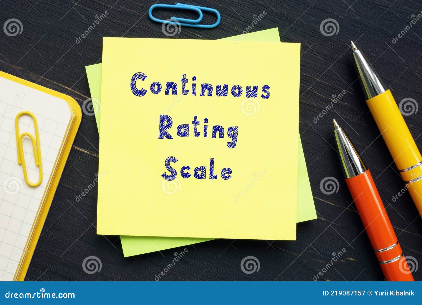 Business Concept Meaning Continuous Rating Scale with Sign on the Sheet ...