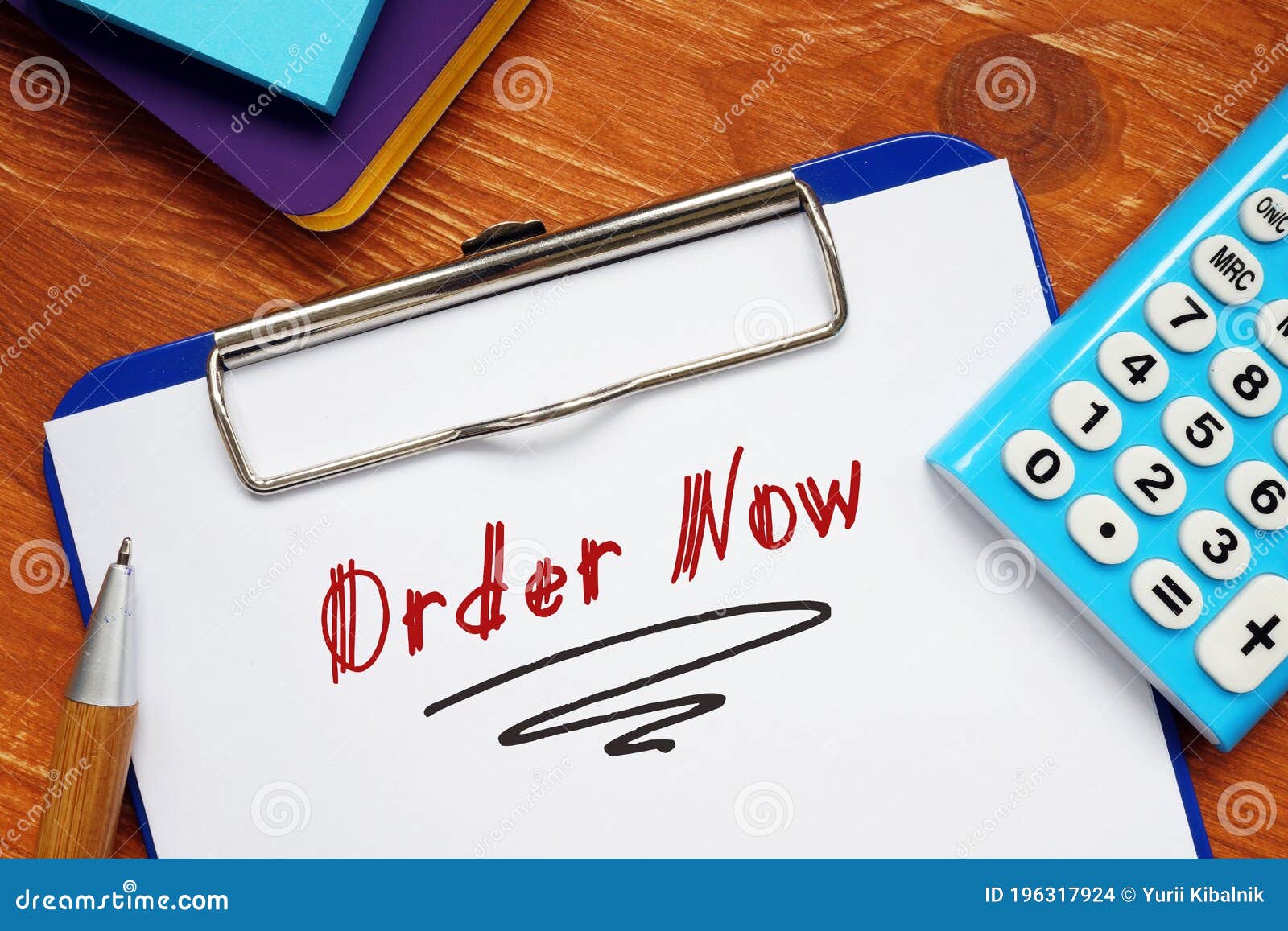 Business Concept Meaning Order Now with Phrase on the Sheet Stock Photo ...