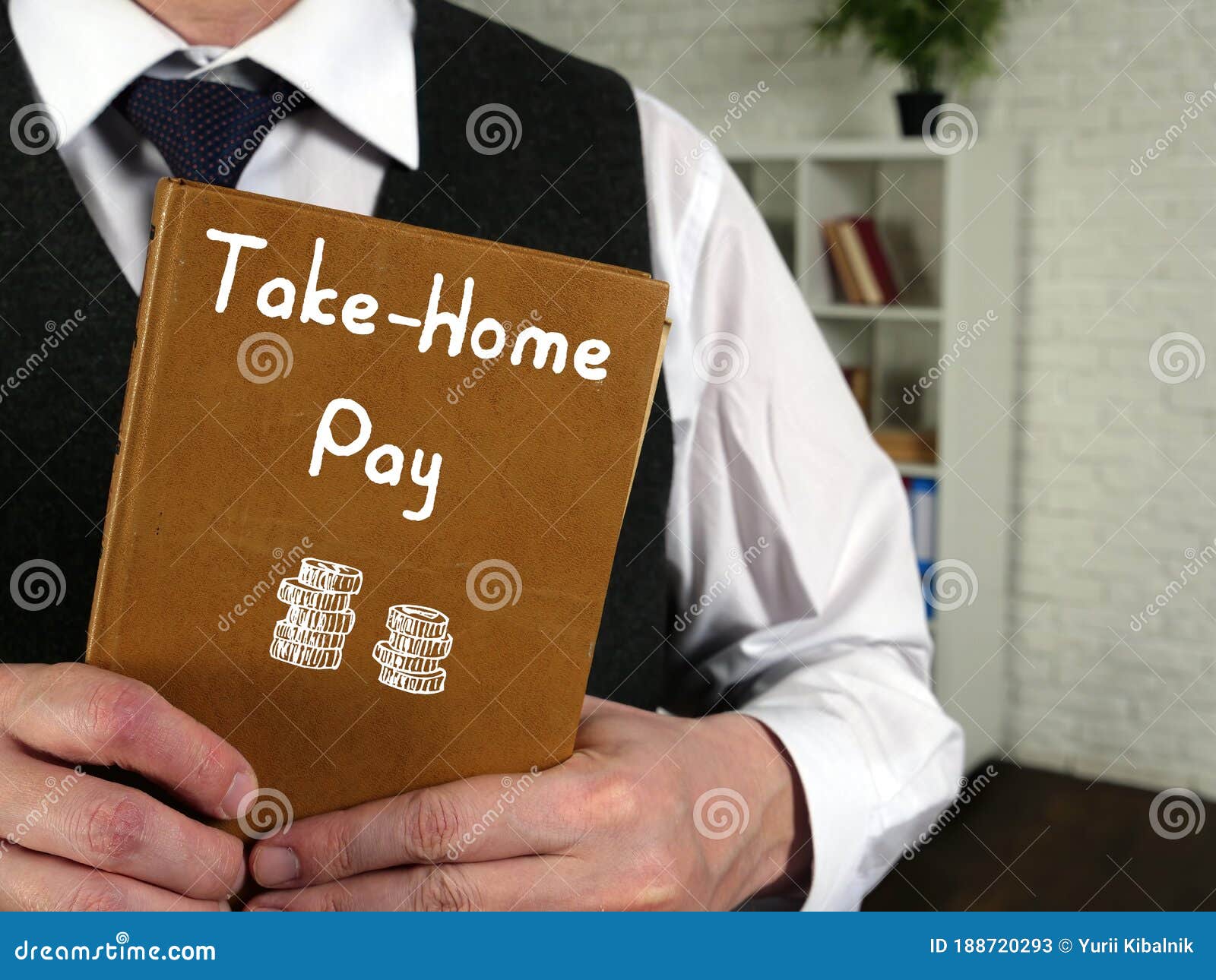 Business Concept Meaning Take-Home Pay with Phrase on the Page Stock ...