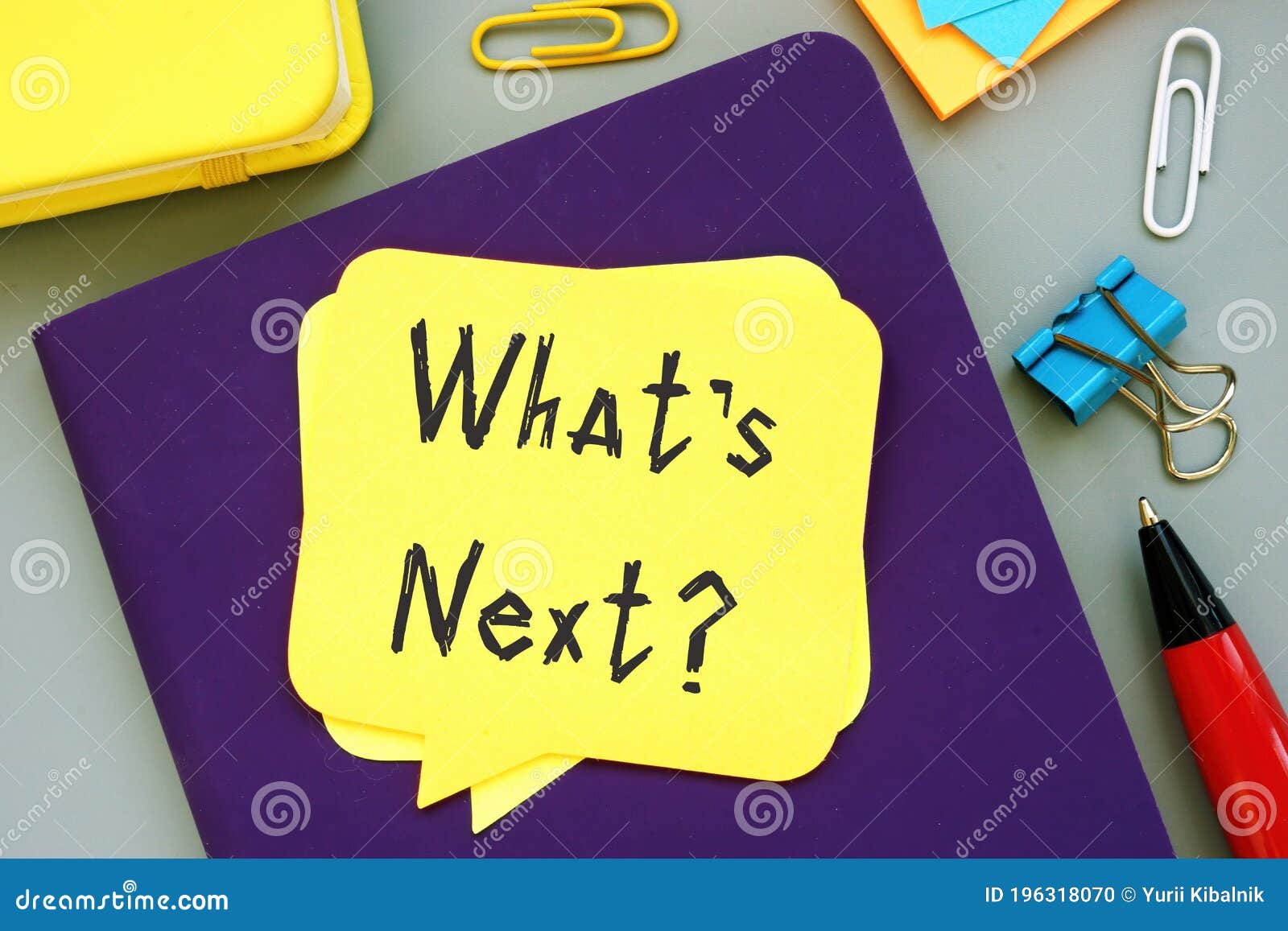 Business Concept Meaning What`s Next with Phrase on the Sheet Stock ...