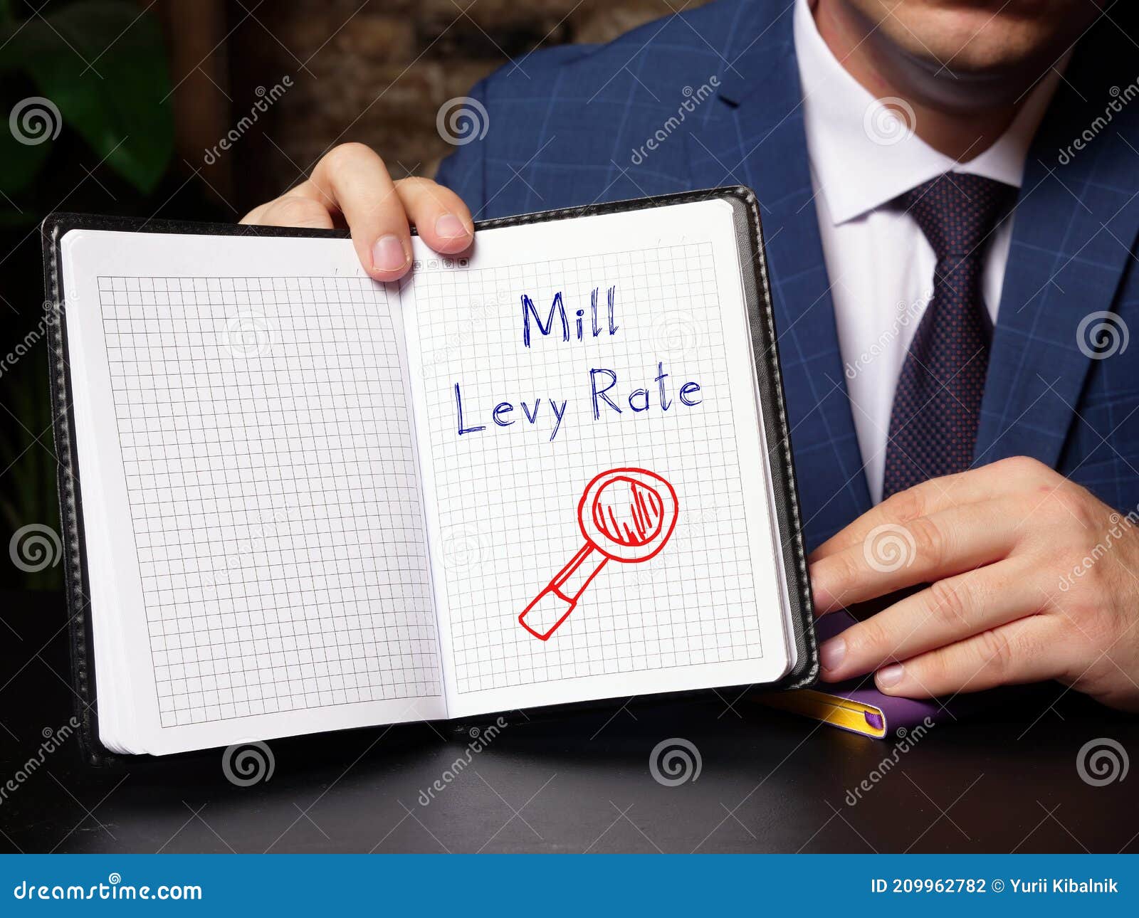 Business Concept about Mill Levy Rate with Phrase on Blank Notepad ...