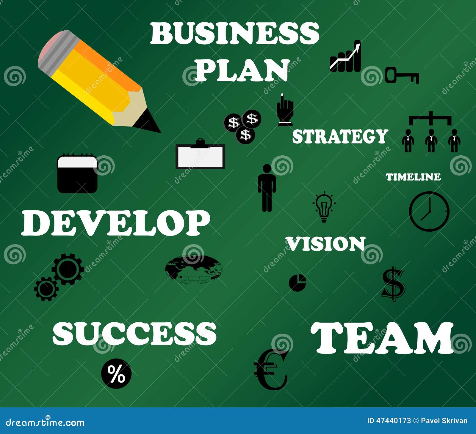 Business Concept Modern Template Stock Illustration - Illustration of ...