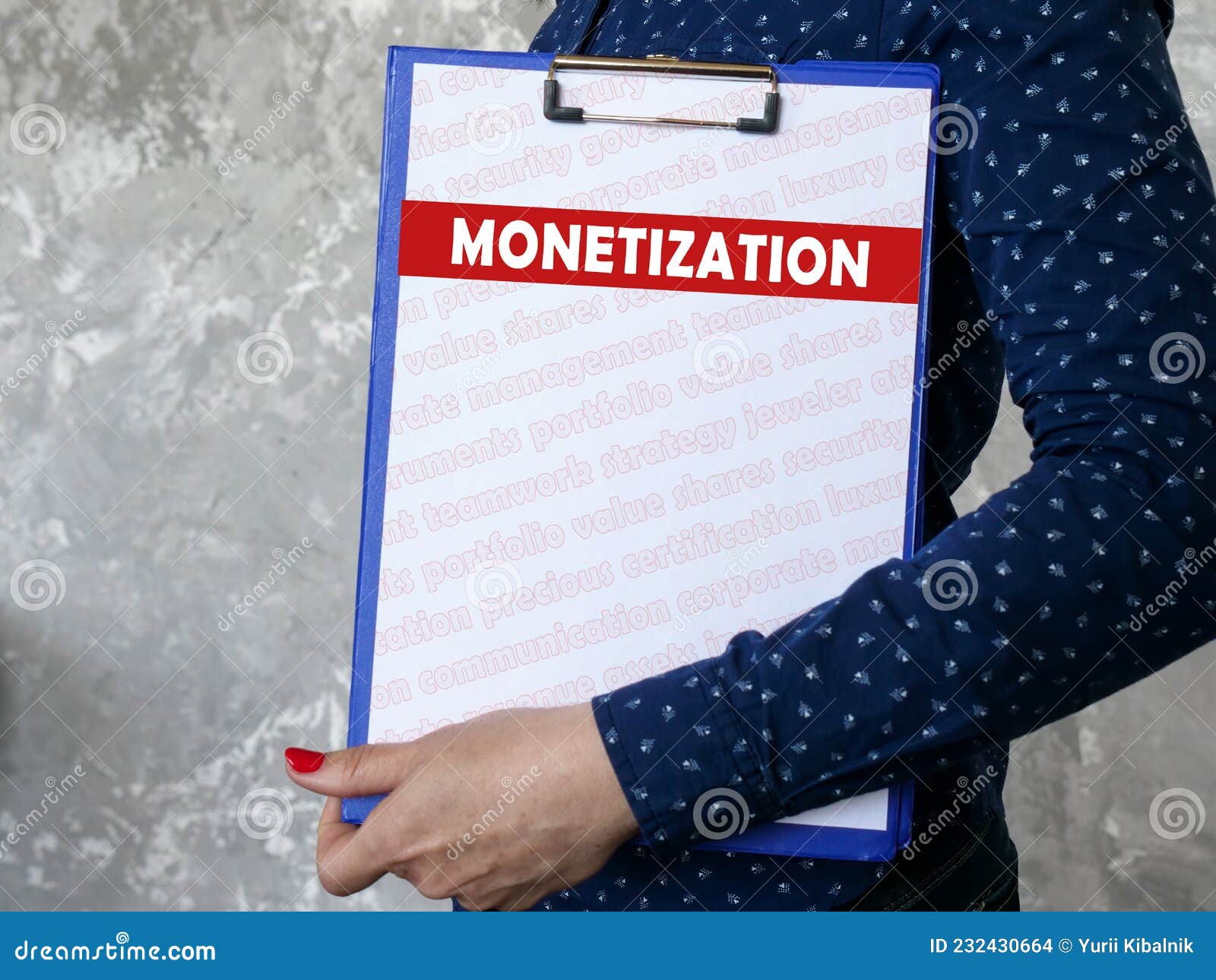 Business Concept about MONETIZATION with Sign on the Sheet Stock Photo ...