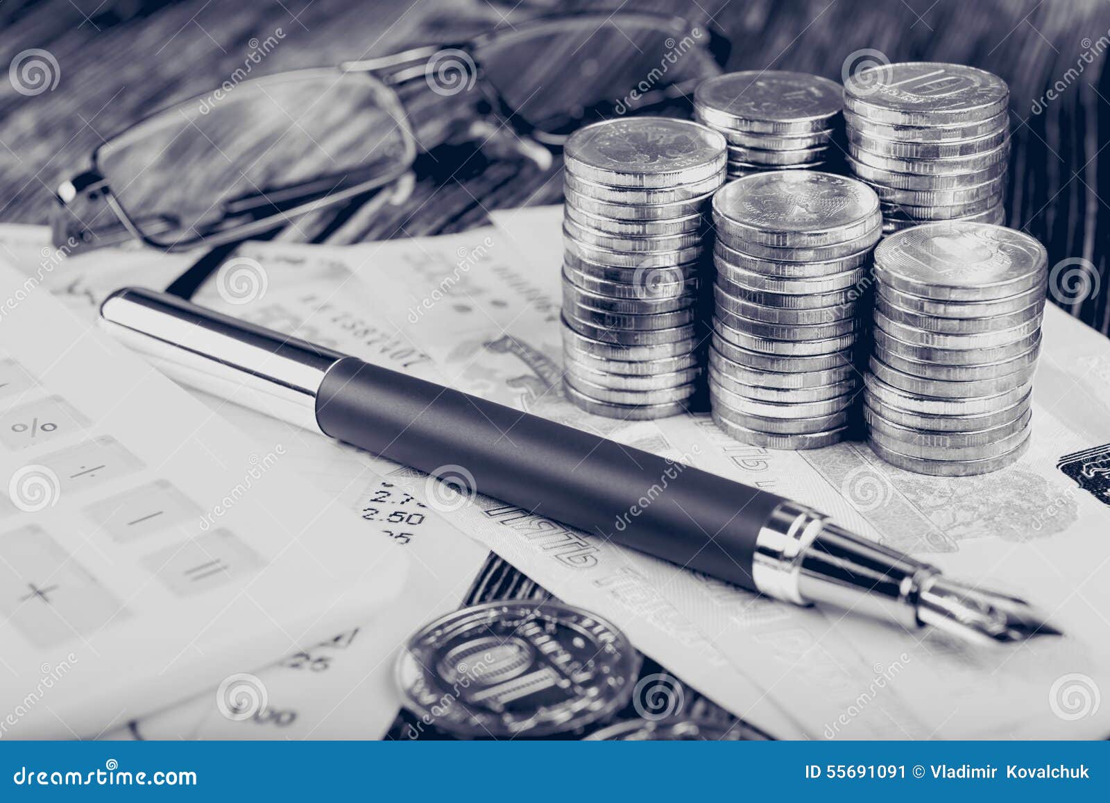 Business Concept with Money and Documents Stock Image - Image of ...