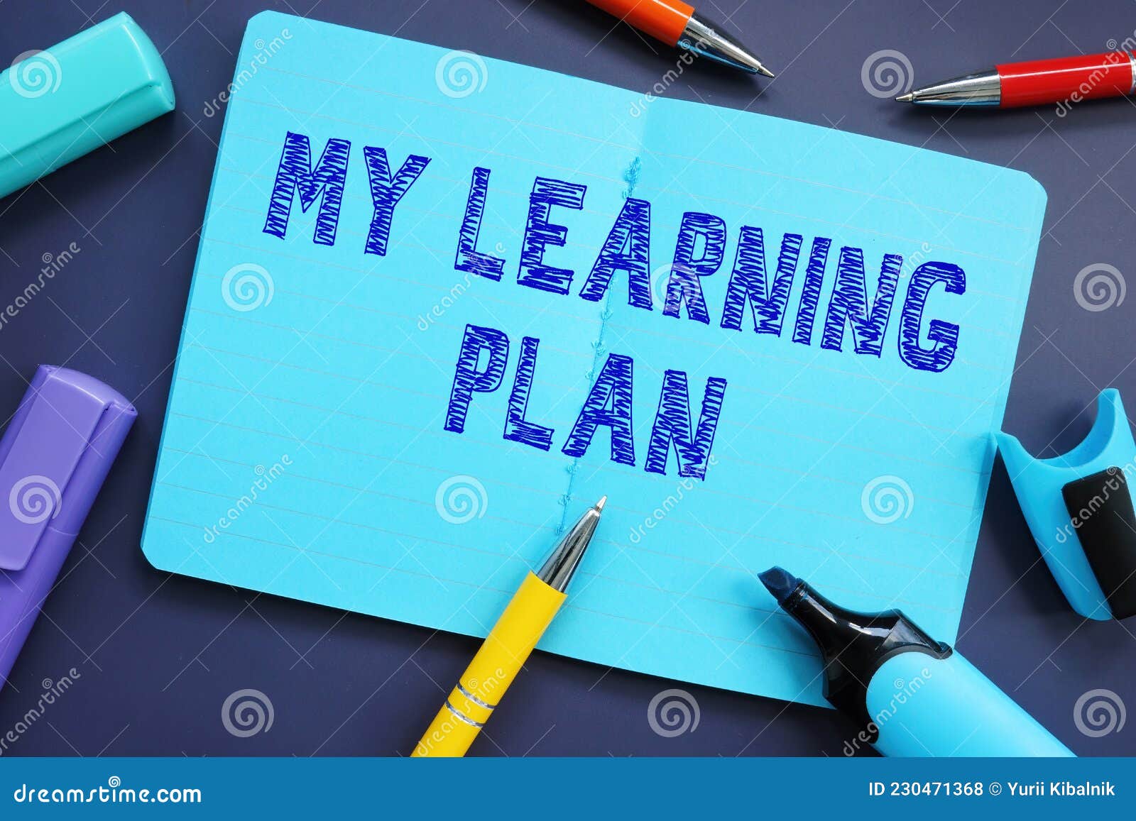 Business Concept about My Learning Plan with Phrase on the Piece of ...