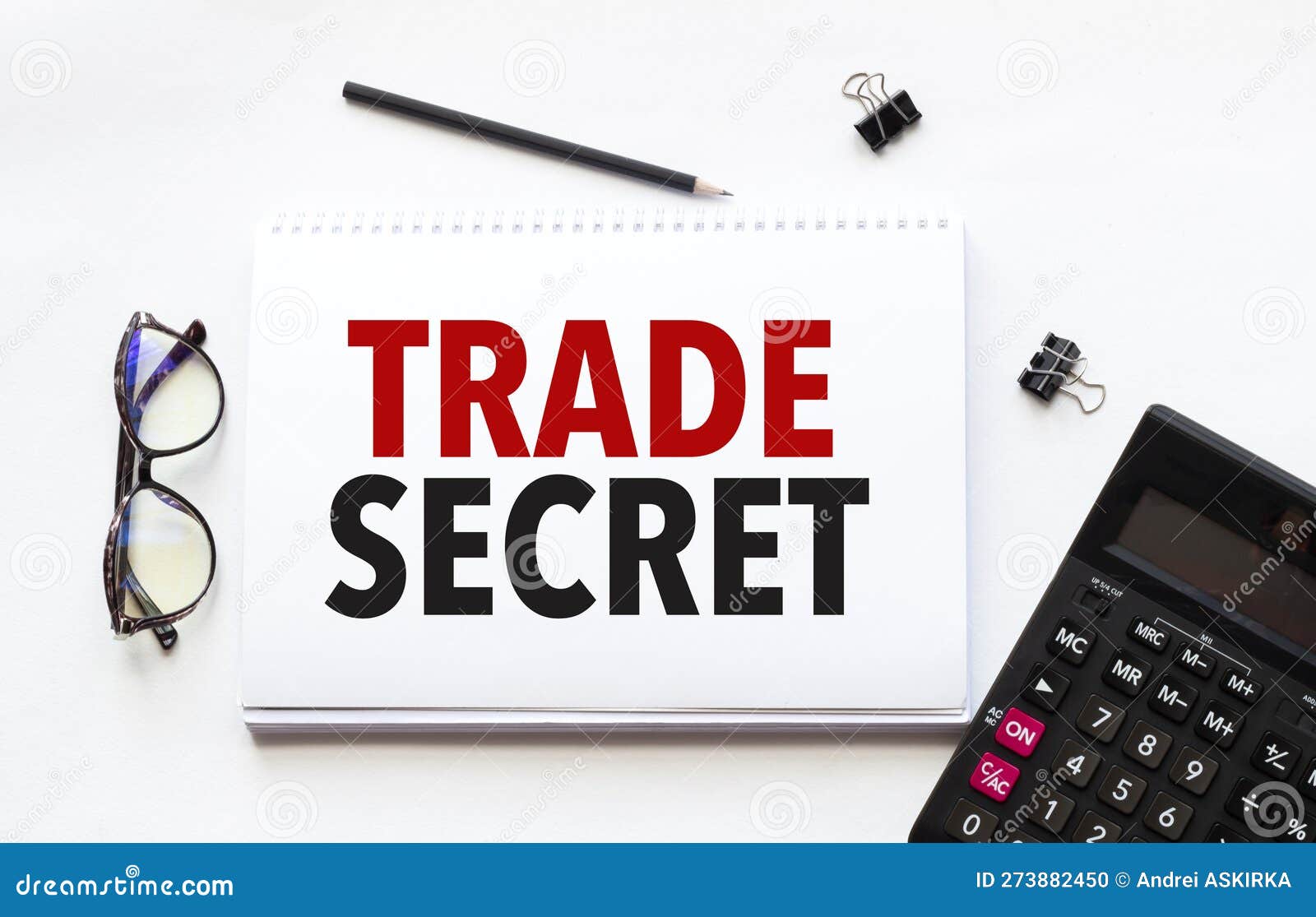 Business Concept. Notebook with Text Trade Secret Sheet of White Paper ...