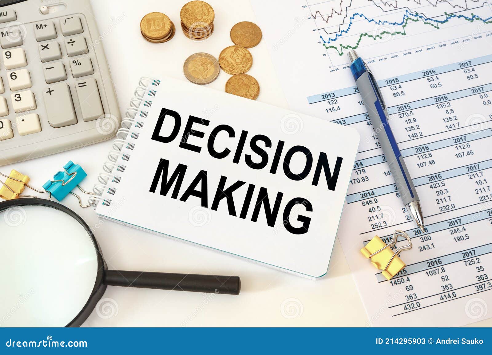 Business Concept - Notebook Writing Decision Making Stock Image - Image ...