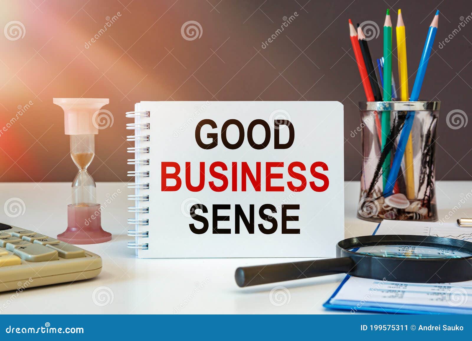 Business Concept - Notebook Writing GOOD BUSINESS SENSE Stock Image ...