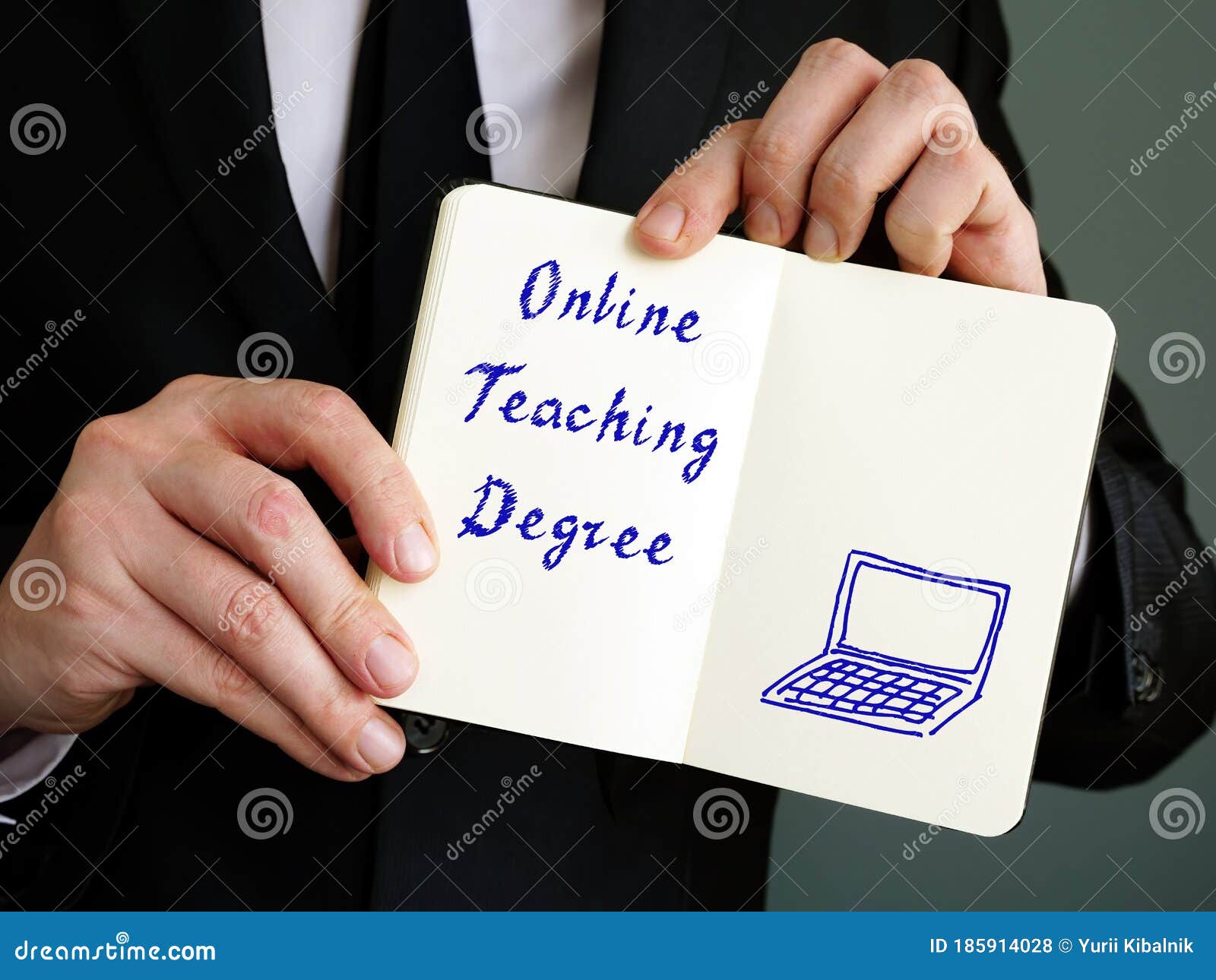 Business Concept about Online Teaching Degree with Phrase on the Page ...