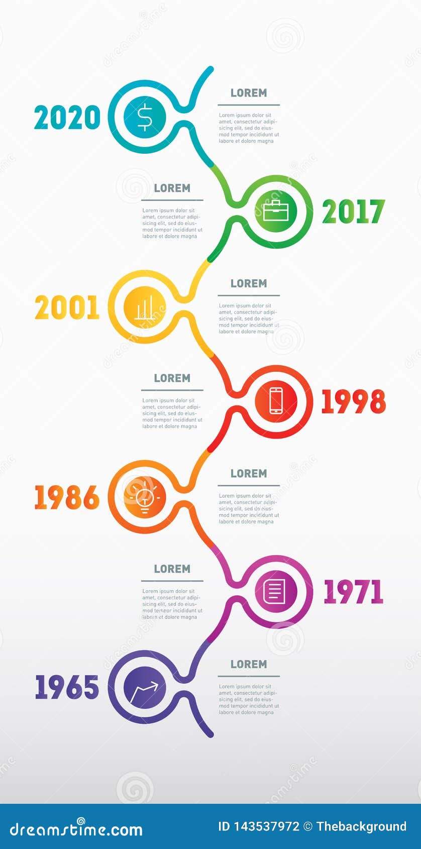 Vertical Timeline Template Cartoon Vector | CartoonDealer.com #104741933