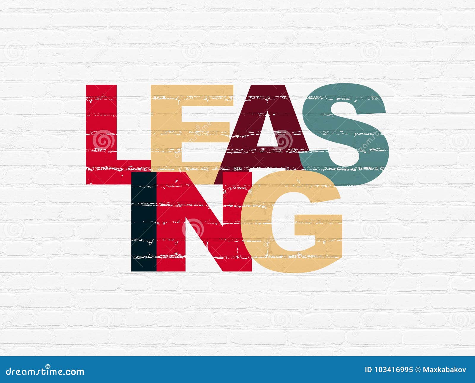 Business Concept: Leasing on Wall Background Stock Illustration ...