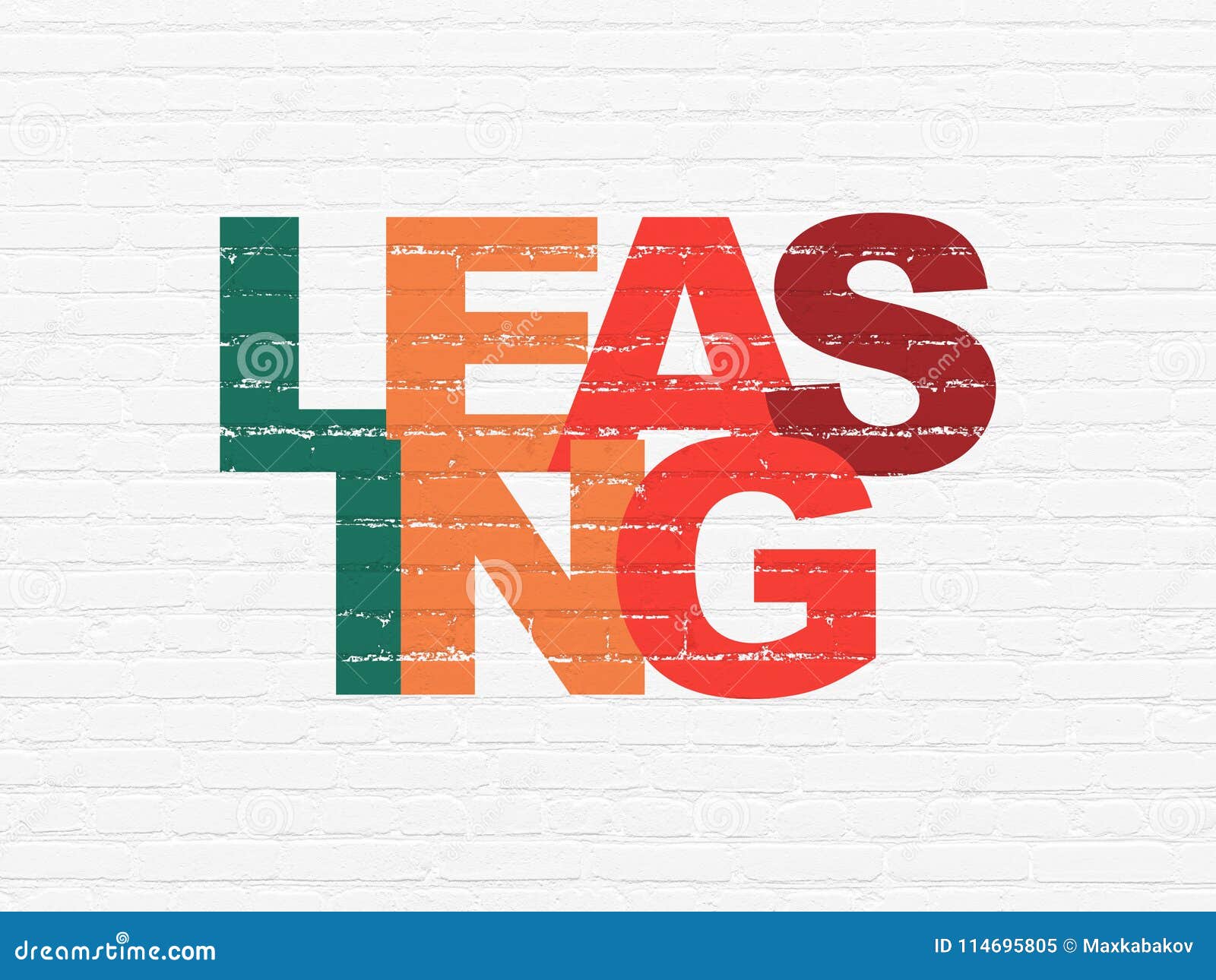 Business Concept: Leasing on Wall Background Stock Illustration ...
