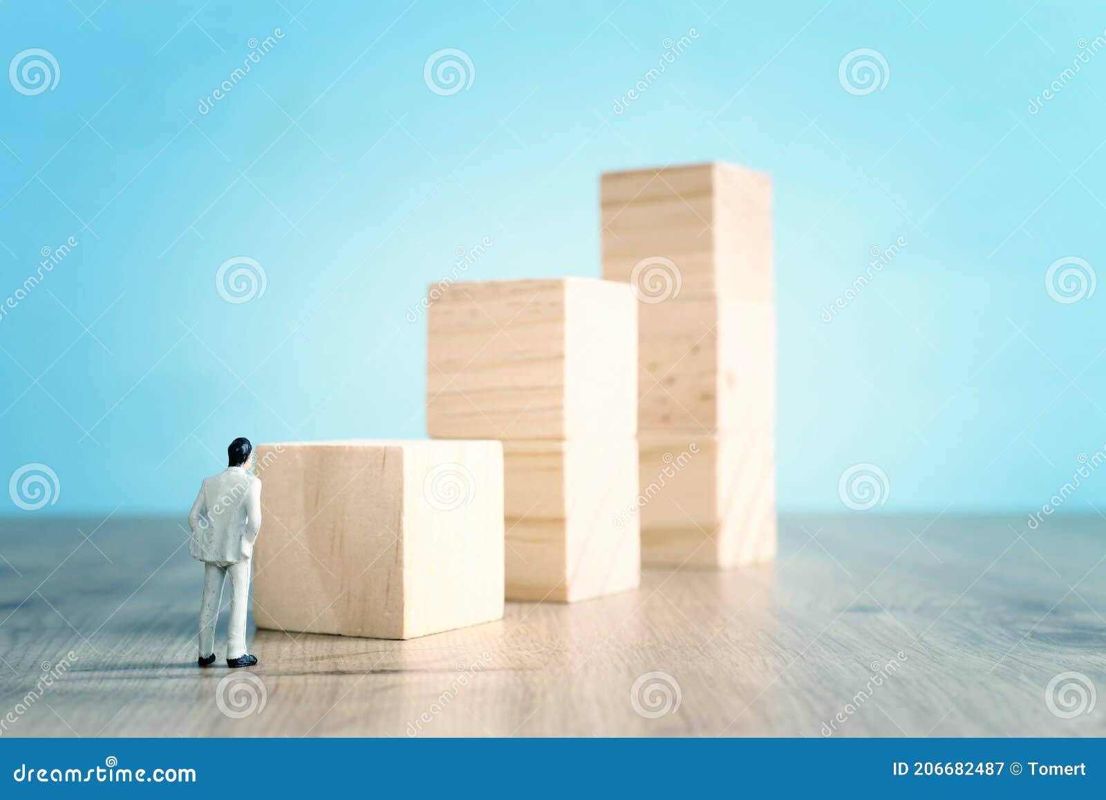 Business Concept Picture of Challenge. a Man Has To Cross an Obstacle ...