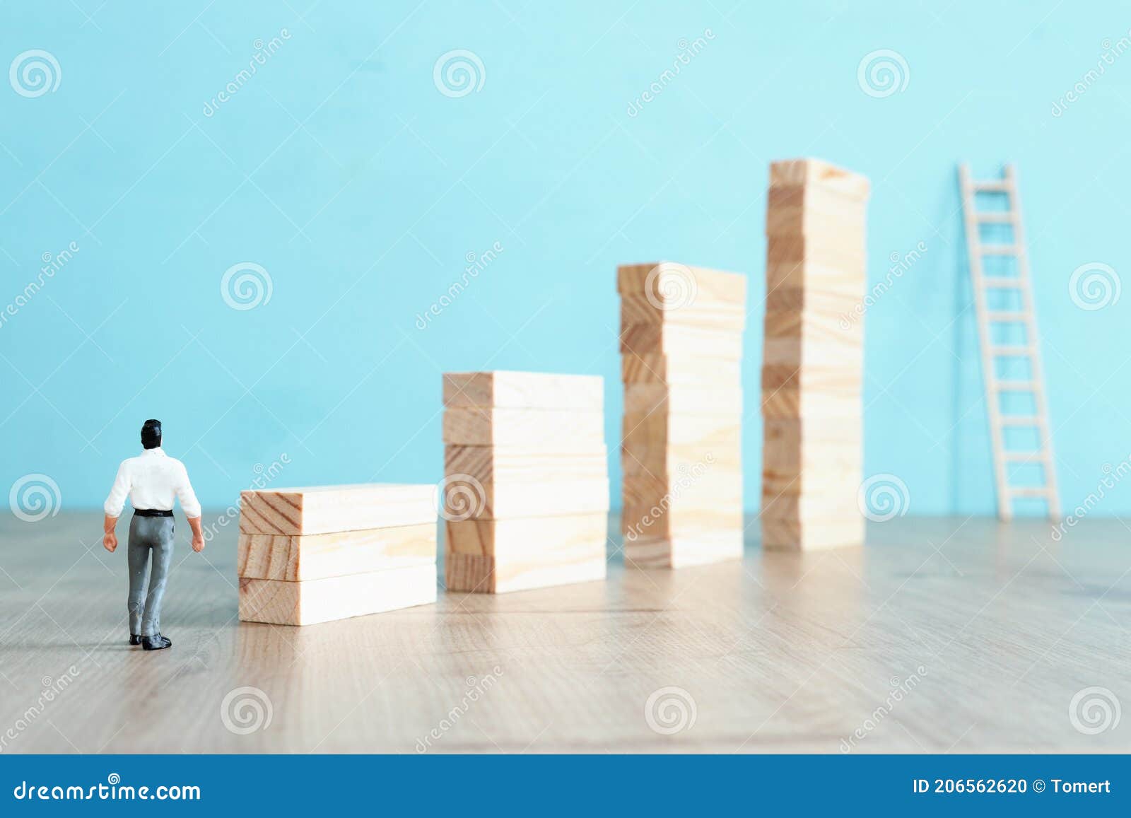 Business Concept Picture of Challenge. a Man Stands on the Edge of a ...