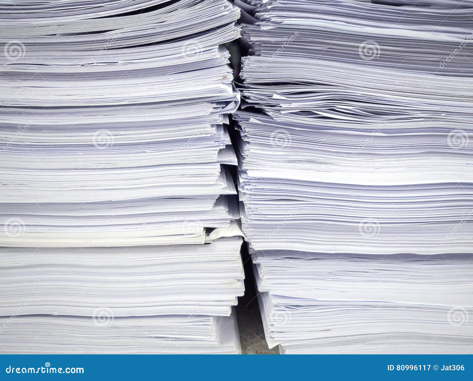 Business Concept, Pile of Unfinished Documents on Office Desk Stock ...