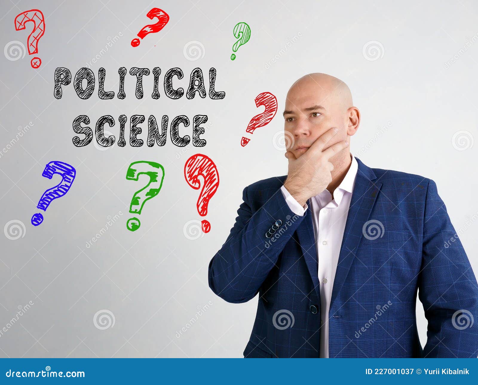 Business Concept about POLITICAL SCIENCE Question Marks with Phrase on ...