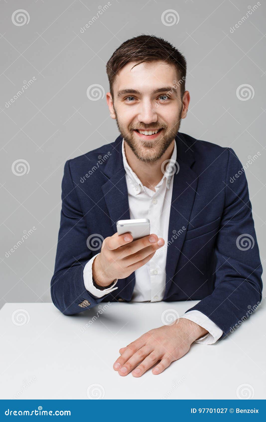 Business Concept - Portrait Handsome Business Man Playing Phone Stock ... Business Concept - Portrait Handsome Business Man Playing Phone Stock ...