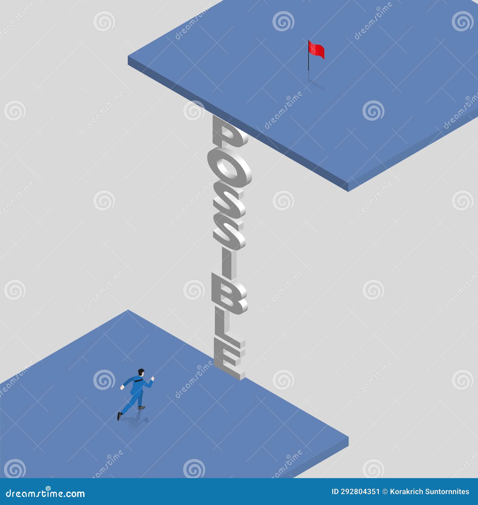 Business Concept of Possible, Challenge, Motivation, Problem, Solution ...