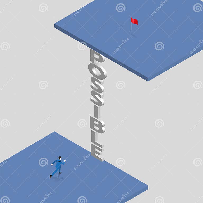 Business Concept of Possible, Challenge, Motivation, Problem, Solution ...