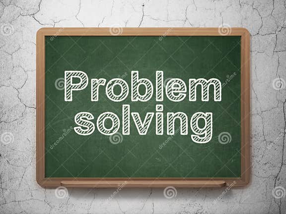 Business Concept: Problem Solving on Chalkboard Background Stock ...